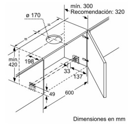 Bosch DFS067A51 - Campana Telescópica 60cm 4 potencias Clase A Inox ...