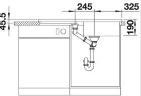 Blanco 525343 - Fregadero ADON XL 6 S 1 Cubeta + Escurridor Reversible ...