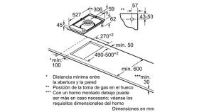 Bosch PRA3A6D70 - Placa de Gas Natural Wok Dominó 30cm 1 Fuego ...